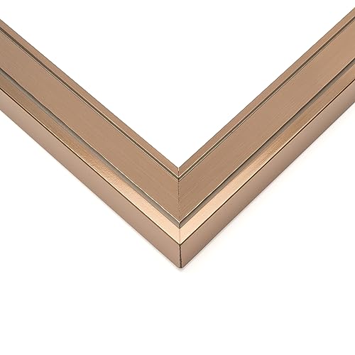 24x9 Frame Brown Solid Wood Picture Frame Width 1.25 Inches | Interior Frame Depth 0.75 Inches | Fremont Bronze Contemporary Photo Frame Complete with UV Acrylic, Foam Board Backing & Hanging Hardware