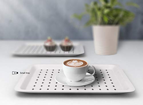 Bravi Kitchen 3PC Anti-Slip Food Serving Tray with Handles 17.9" + 15.7" + 13" Dinner Trays for Lap + Small Drink Tray | Breakfast Tray | Bed Tray | Food Tray | Lap Trays for Eating | Serving Trays