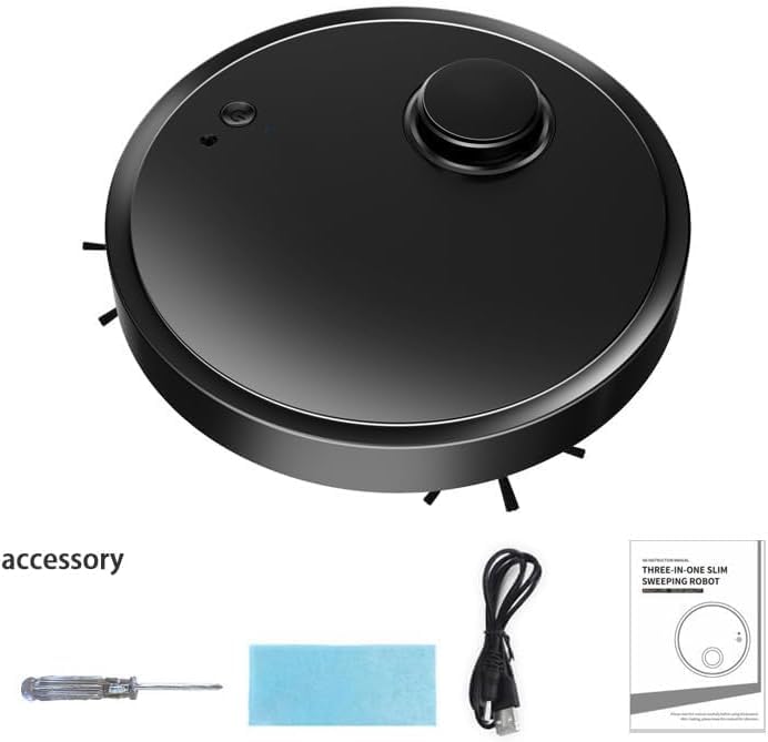 2023 intelligent Robotic vacuum cleaner with its own purple light - kPa suction, robot vacuum cleaner with schedule, 3-in-1 mopping robot vacuum cleaner, suitable for hard floors, pet hair, carpets