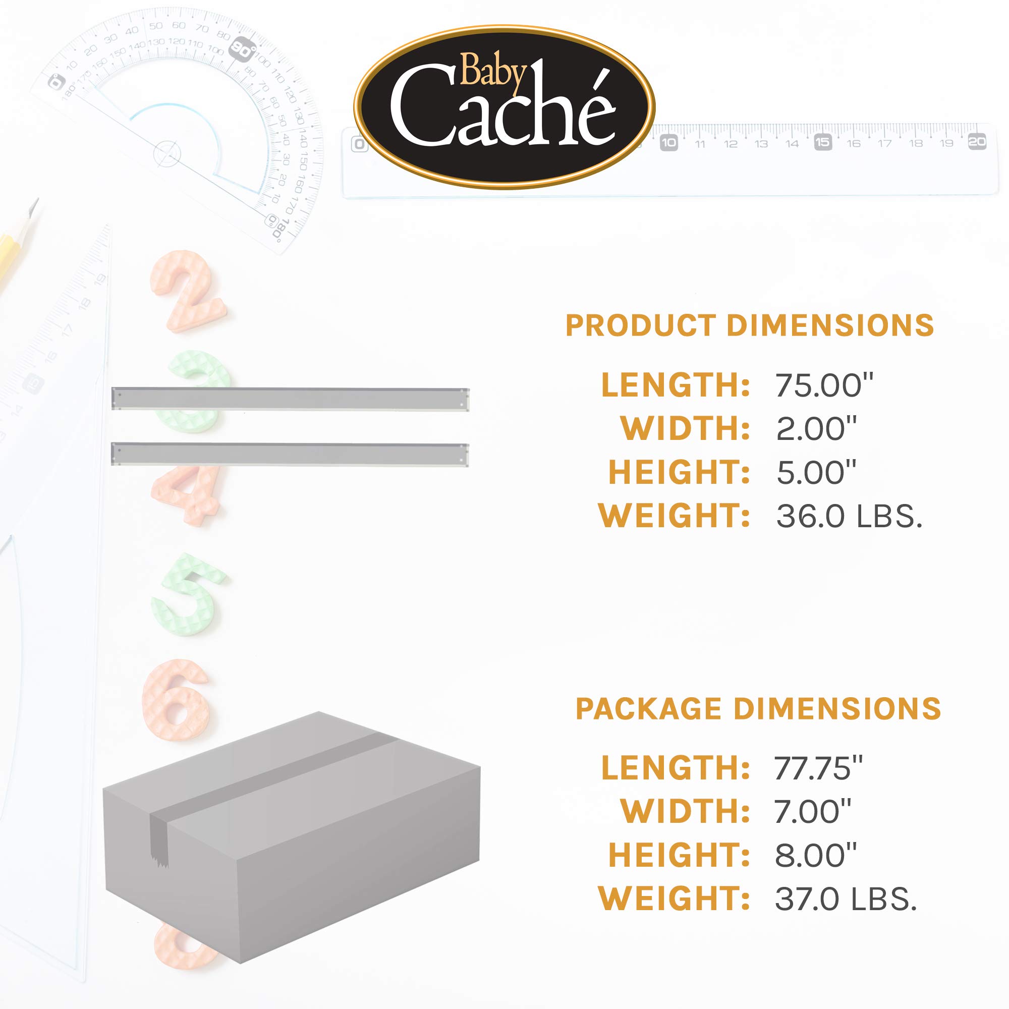 Baby Cache Montana Collection Crib Conversion Kit, Brown Sugar