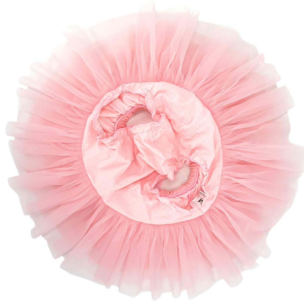 BGFKS Baby Girls Soft Tutu Skirt with Diaper Cover,1st Birthday Party Tutu Skirt Sets (Pink)