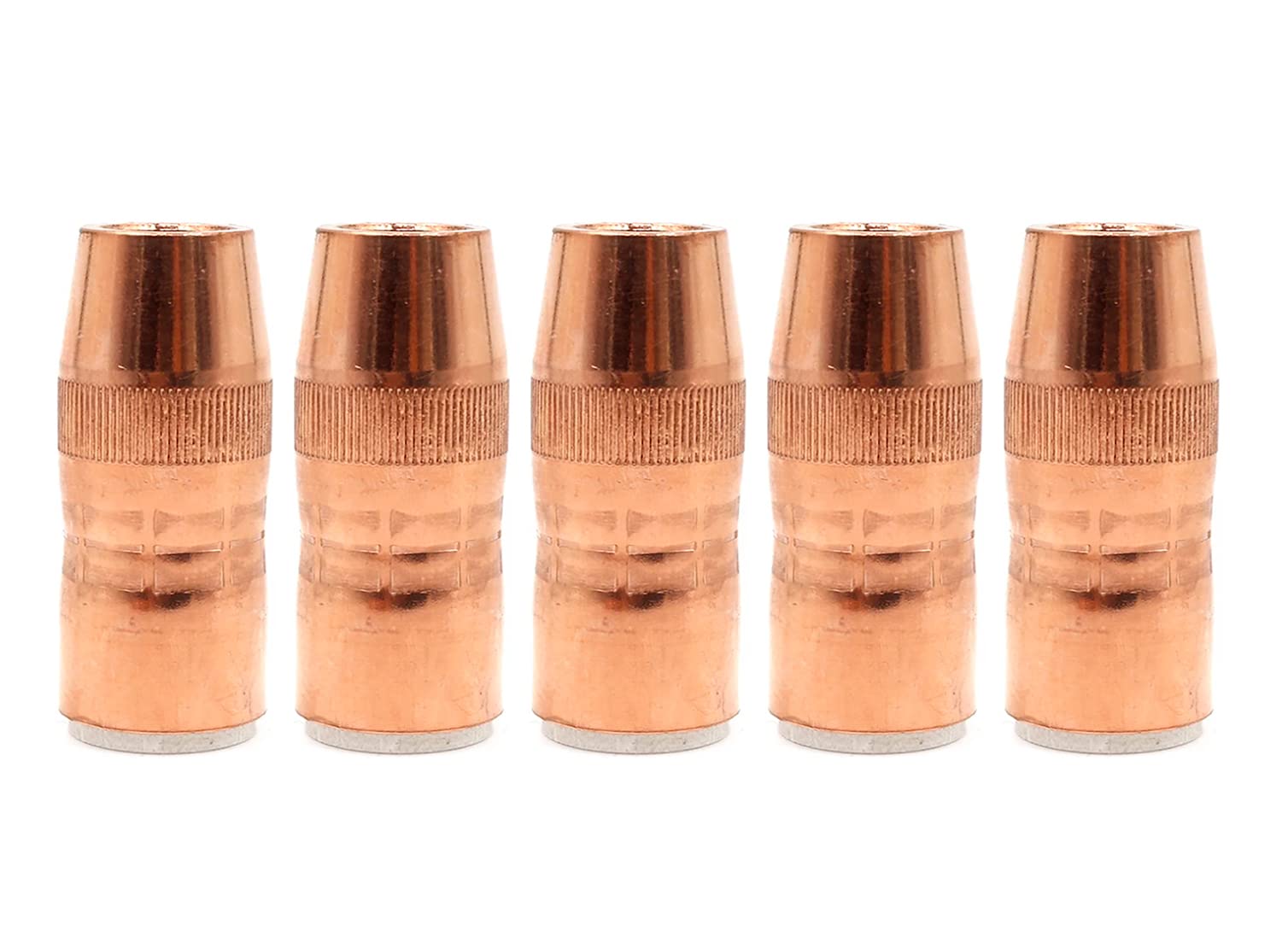 5-PK N-5814C Nozzle Centerfire Large 5/8", 1/4" Recess For Bernard Mig Gun