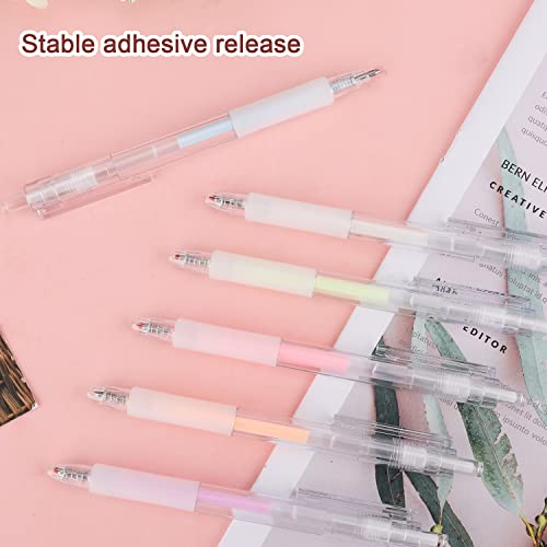 6pcs Dry Liquid Glue Glue Pens, Colorful Sticky Glue Glue Pens Quick Dry Glue Pens for Scrapbooking Fabric Card Making and Crafts (6 Colors)