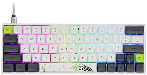 SKYLOONG Customized SK68S 68 Keys Mechanical Gaming Keyboard NKRO Type-C RGB Backlight PBT Keycaps Gateron Mechanical Switch Keyboard(Hot Swappable Red Switch)