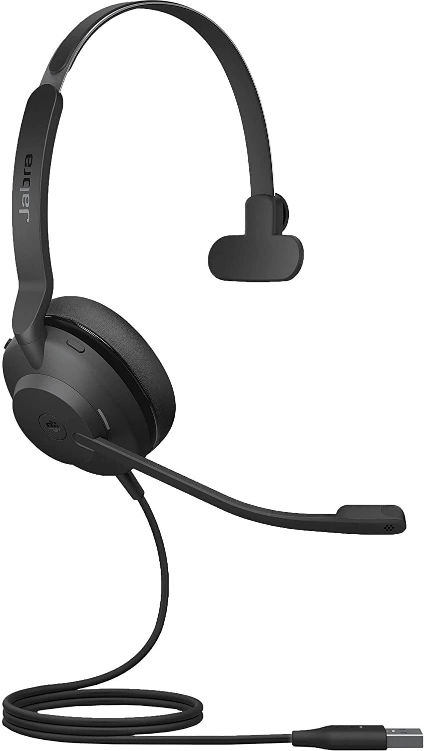 Jabra Evolve2 30 UC Wired Headset, USB-A, Mono, Black – Lightweight, Portable Telephone Headset with 2 Built-in Microphones – Work Headset with Superior Audio and Reliable Comfort
