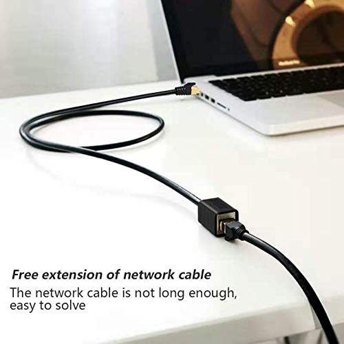 Ethernet Extension Cable 12 ft,Yeung Qee Shielded Network Cat7 Ethernet Extender Cable Adapter RJ45 Cords Shielded Male to Female Connector (12FT/4M)