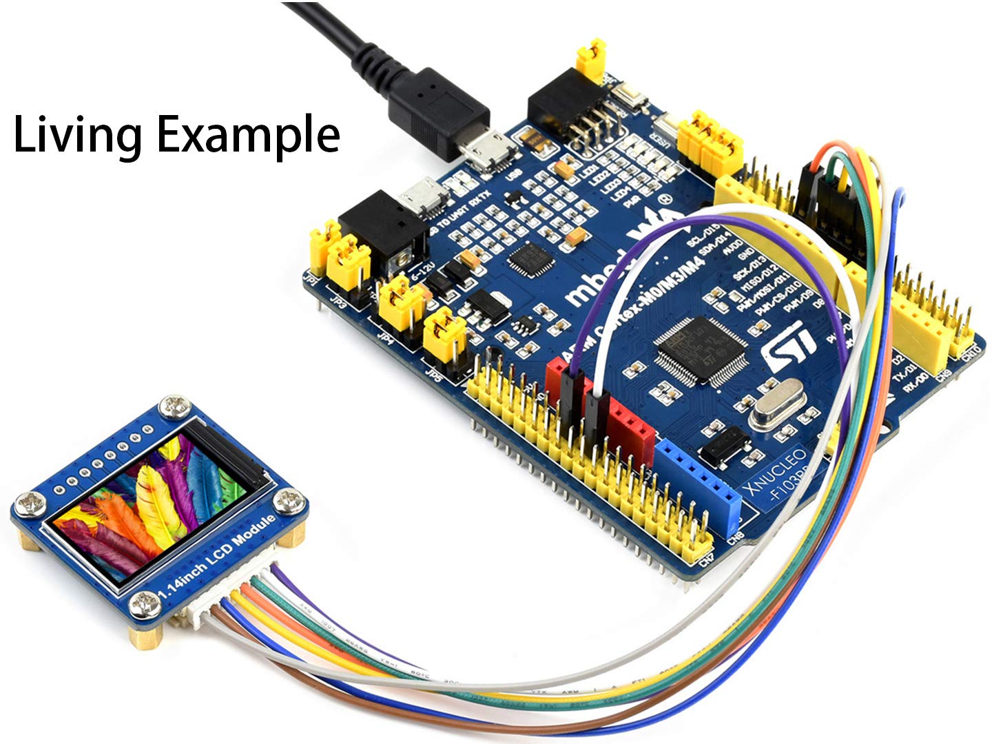 Bicool 1.14inch LCD Display Module IPS Screen, 65K RGB Colors, 240×135 Resolution, Embedded ST7789 Driver, SPI Interface Compatible with Arduino/Raspberry Pi /STM32