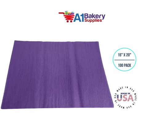 A1 Bakery Supplies Purple Tissue Paper 15' x 20' 100 Sheets Premium Quality Gift wrap tisue Paper