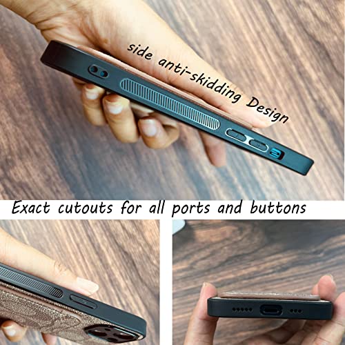 Atiptop Compatible for iPhone XR Luxury Leather Card Case Holds 1-2 Cards |Raised Bevel Around Screen & Camera | Khaki