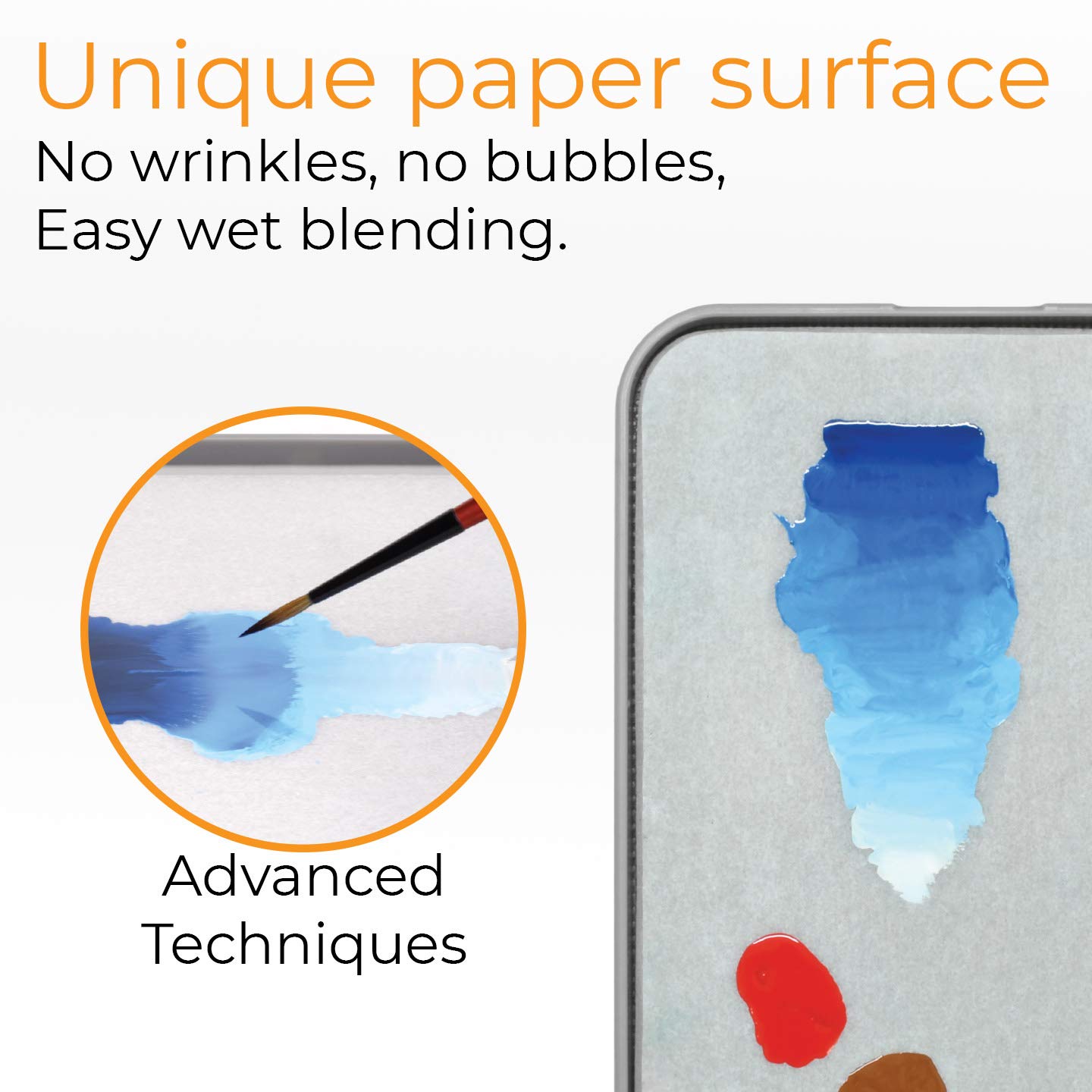 50 Hydration Paper Sheets Everlasting Wet Palette - Painter Size