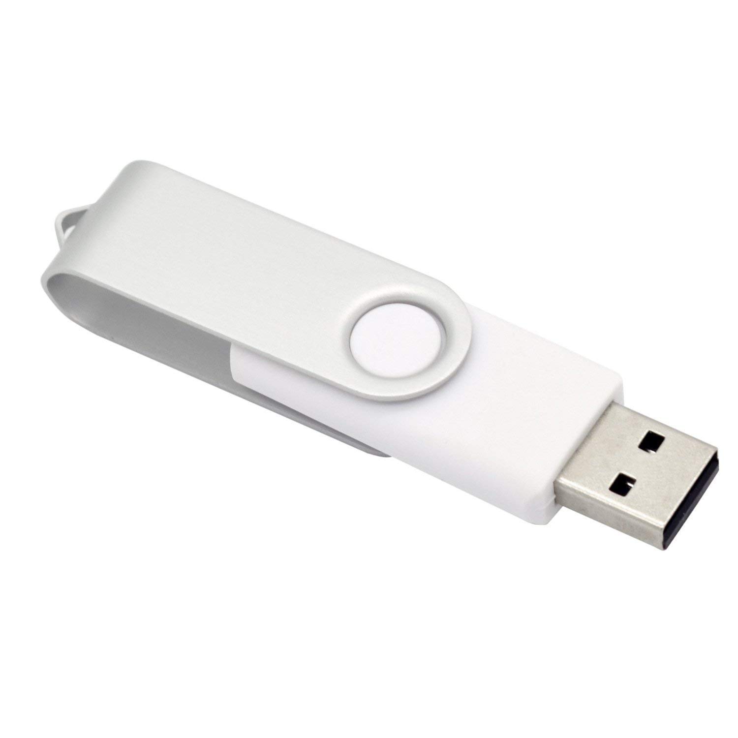 10PCS 2.0/3.0 USB Flash Drive Pen Drive Memory Stick Thumb Stick Pen Black (2.0/8GB, White)