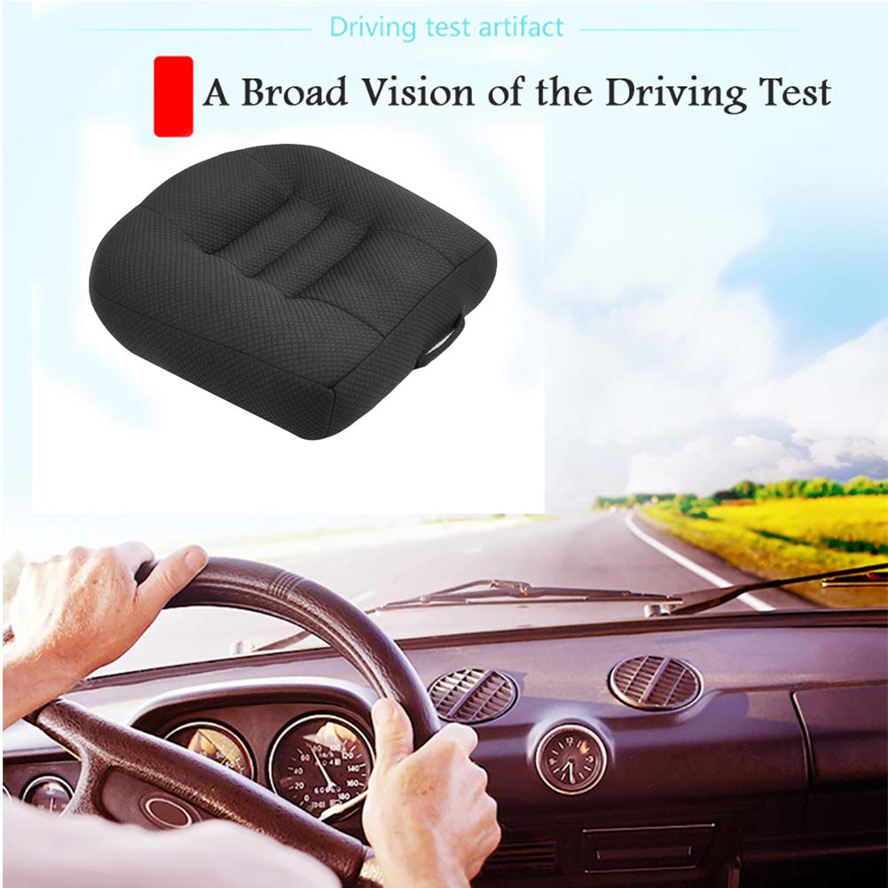 Car Booster Seat Cushion Heightening Height Boost Mat, Breathable Mesh Portable Car Seat Pad Angle Lift Seat for Car, Office,Home (Pure Black)