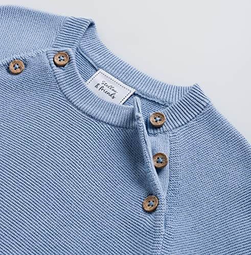 Stellou & friends Knit Romper - 2T Blue Toddler Romper, Baby Romper, Baby Boy Rompers