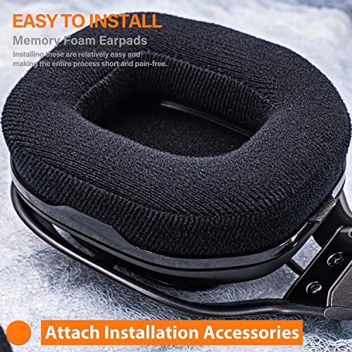 A40 TR Earpads - Replacement Ear Cushions Compatible with Astro A40 tr Headset I A40 TR Mod Kit/A40 Accessories/Headband/Microphone Foam (Soft Velour)