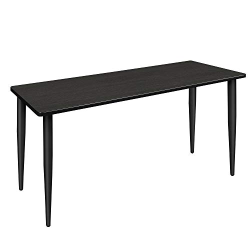 Regency Kahlo Tapered Leg Rectangular Multipurpose Table, 72" x 24", Ash Grey/Black