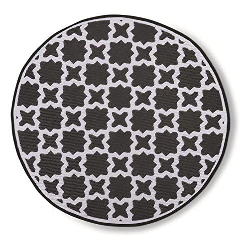 Guide Gear Summer Star Outdoor Rug, Black/White, 9' Round