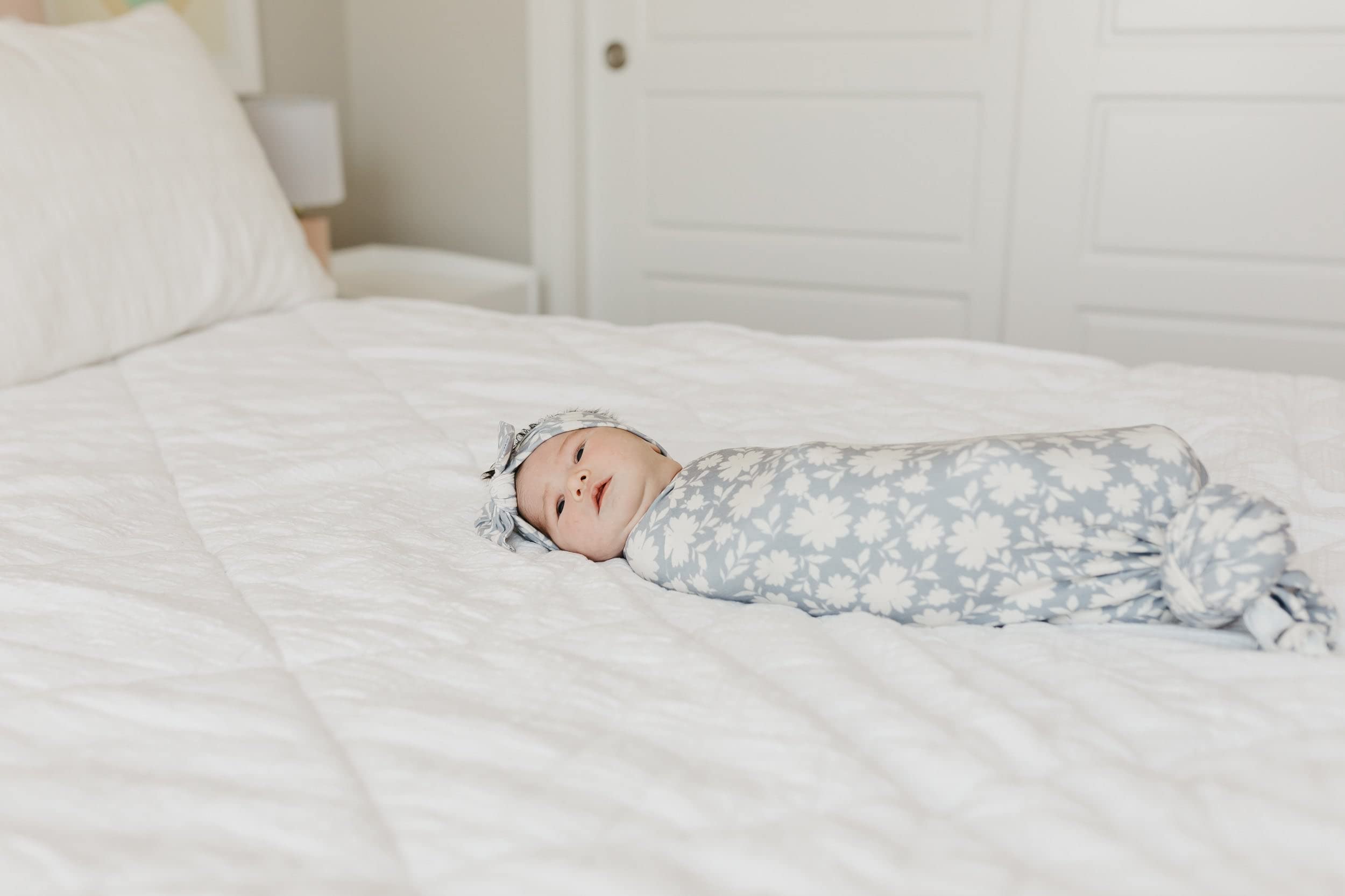 Copper Pearl Large Premium Knit Baby Swaddle Receiving Blanket Lacie