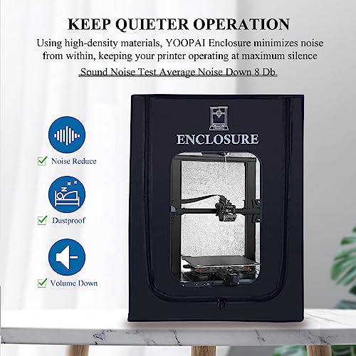 3D Printer Enclosure for Creality Ender 3/ Ender 3 Pro/Ender 3 V2-Fireproof & Dustproof Tent Constant Temperature Protective Cover for Anycubic Elegoo 3D Printers 25.6” ×21.6” ×29.5”