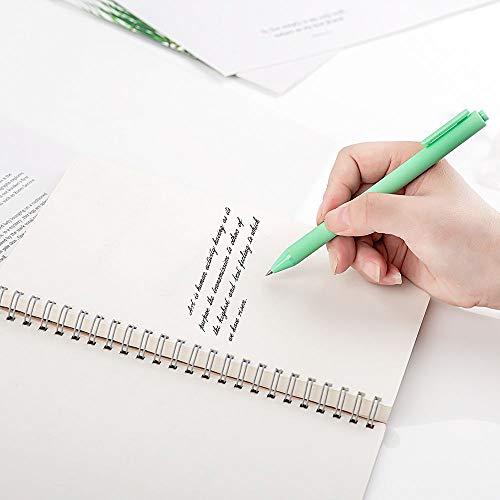 czxwyst Soft Touch Retractable Gel Ink Pens 0.5mm Fine Point (Macarons Colors 5-Pack Black Ink)
