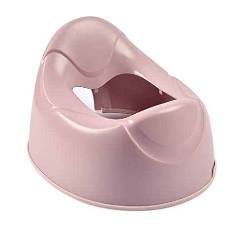 BÉABA - Baby's Training Potty - Ergonomic Baby Potty - Non-Slip - Hygienic - Easy Care - Handgrips on The seat - Made in France - Pink