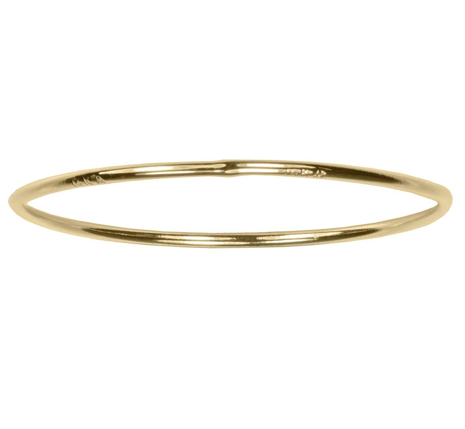 14K Gold Ultra Thin Round Stacking Ring Size 5 1/2
