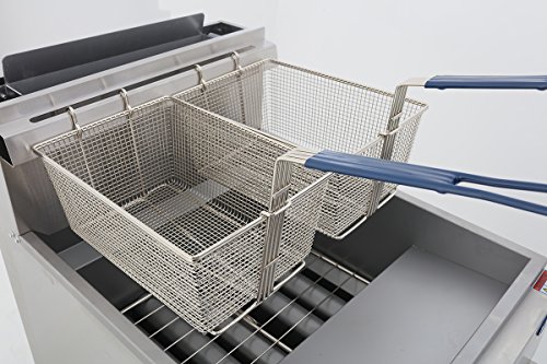 Atosa USA ATFS-75 (High BTU 150k) Heavy Duty 75 lbs Stainless Steel Deep Fryer - Propane