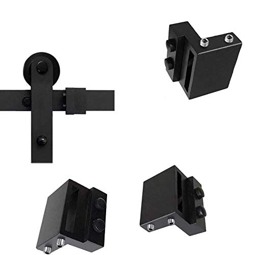 2PCS Barn Door Stopper for Sliding Barn Door Flat Track, Perfect Replacement Sliding Barn Door Hardware Accessories (Fit for Track: Width: 1-7/16 in-1-5/8 in, Thickness: 1/4 in)