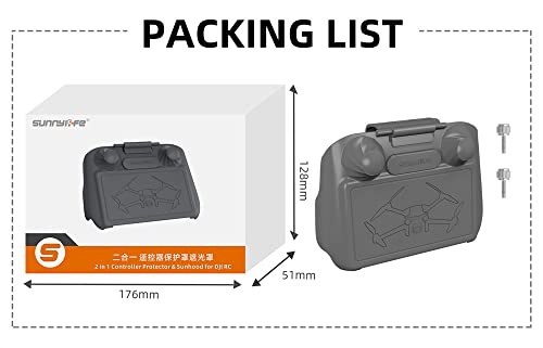 2 in 1 Controller Protector & Sun Hood Suitable for Mini 3 Pro,Remote Control Protection Hood for Rc Joystick Screen Scratch Resistant, Drone Controller Accessories