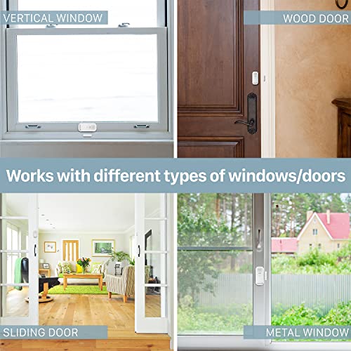 Fosmon Wireless Door Alarms for Home Security with Remote, Battery-Powered 130dB Door and Window Sensor Alarms for Kids Safety, Dementia Patients, Pool Door - 2 Pack