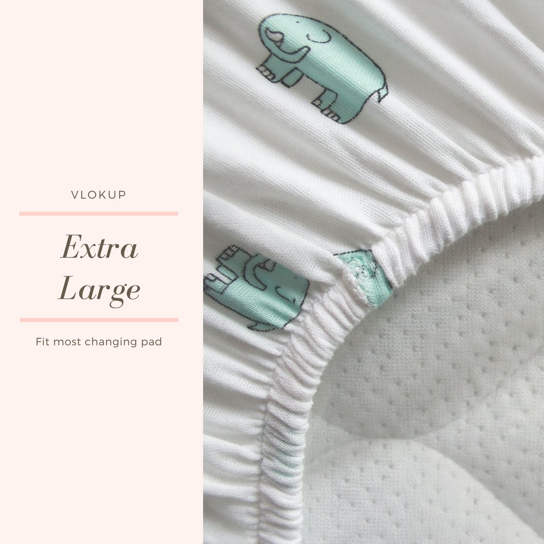 Baby Fitted Crib Sheets Set Muslin, Mini Portable Crib Sheet for Standard Crib and Toddler Mattresses by Vlokup, Flamingo