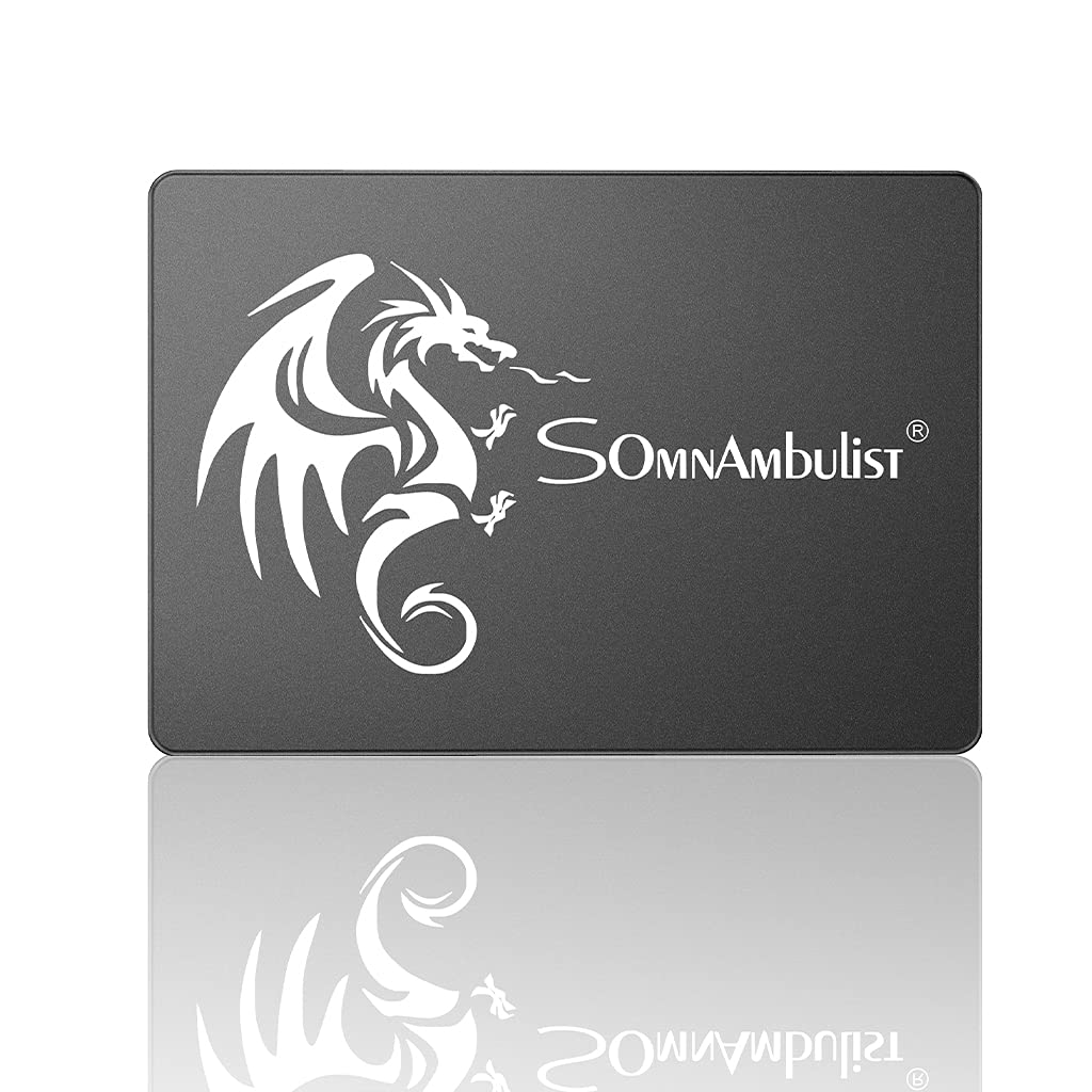 Somnambulist SSD 960G 2T Hard Drive SATA 2.5 Hard Drive Desktop Notebook Solid State Drive (Black Dragon-2TB)