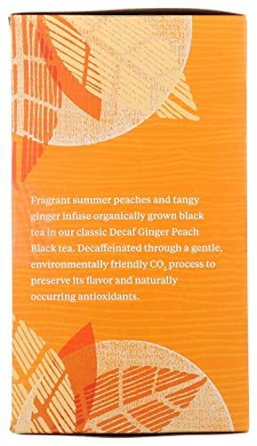 Allegro Tea, Organic Decaf Ginger Peach Black Tea Bags, 20 ct