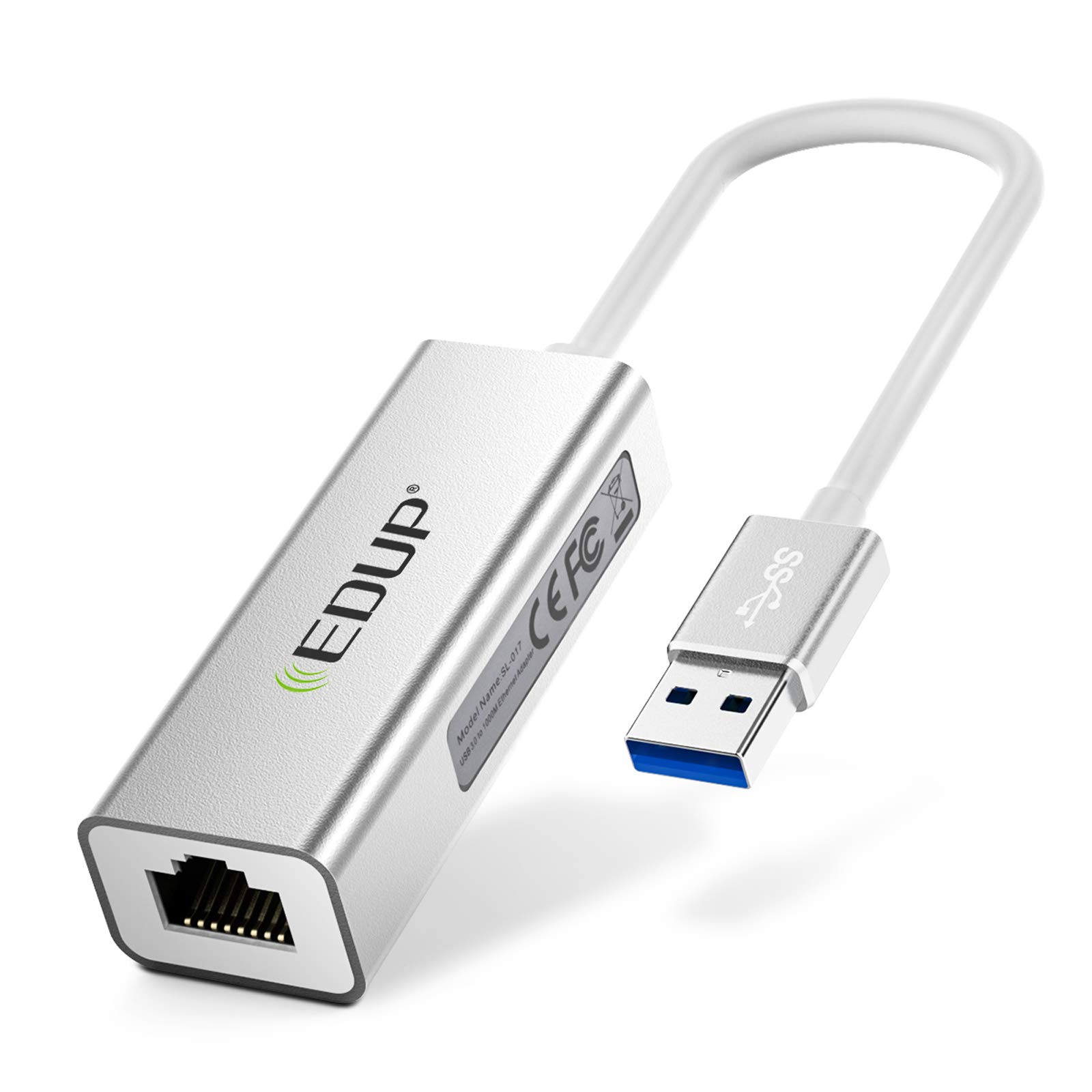 USB 3.0 Ethernet Wired RJ45 LAN Network Adapter 10/100/1000 for Desktop Laptop PC, Support Windows 10/8.1/8/7/Vista/XP Mac OS X
