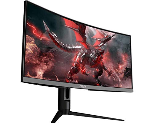 MSI Full HD Non-Glare 1ms 2560 x 1080 Ultra Wide 200Hz Refresh Rate HDR Ready USB/DP/HDMI Smart Headset Hanger FreeSync 30”Gaming Curved Monitor (Optix MAG301CR) - Black