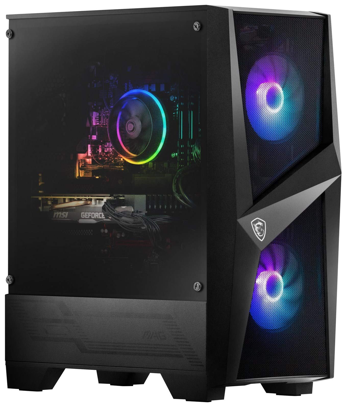 MSI Codex R (Tower) Gaming Desktop, Intel Core i5-10400F, GeForce RTX 2060, 16GB Memory, 500GB SSD + 1TB HDD, WiFi 6, VR-Ready, Windows 10 Home Adv. (10SC-033US)