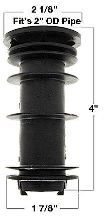Abacus Swivel Chair Parts #502C 2" to 2-1/8" OD Replacement Plastic Insert Seat Post Bushing for Chromcraft and Others Kitchen, Dinette Chairs