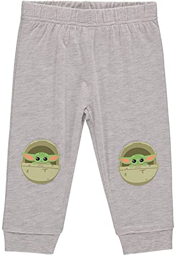 STAR WARS Baby Boy 3 Piece Baby Yoda Set Includes Bodysuit, Pants and a Zip-up Fleece Vest - 24 Months