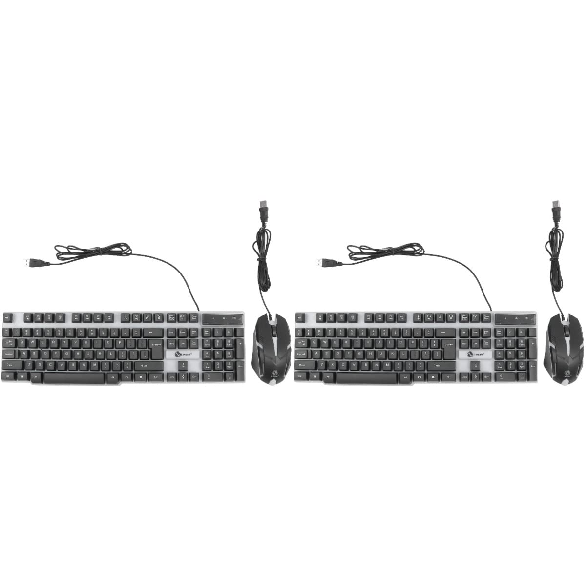 2 Sets Wired Keyboard and Mouse Gaming Keyboard Mouse Ergonomic Keyboard Mouse Computer Keyboard Backlit Keyboard Computer Accessories Keyboard Mouse for Gamer Ergonomic Mouse