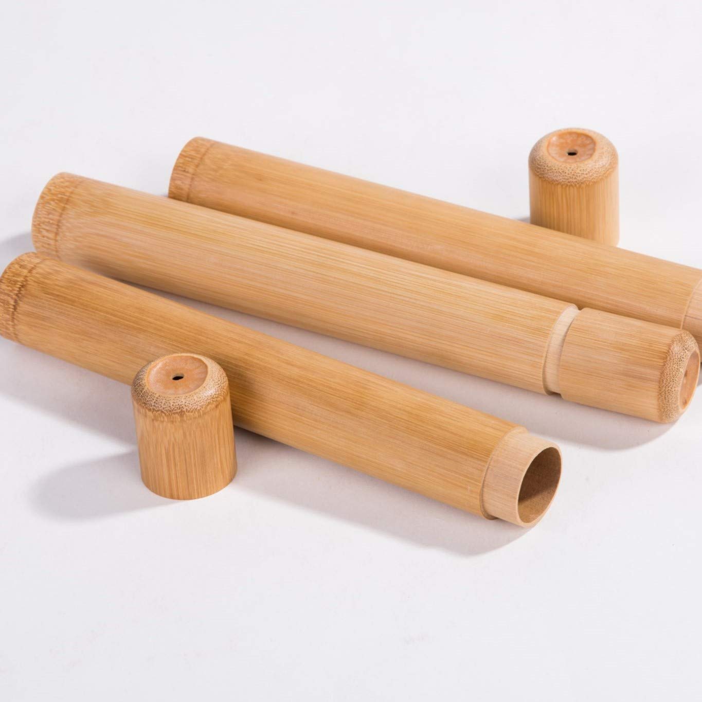 Bamboo Toothbrush Travel Case Pack of 6 Biodegradable and Eco Friendly