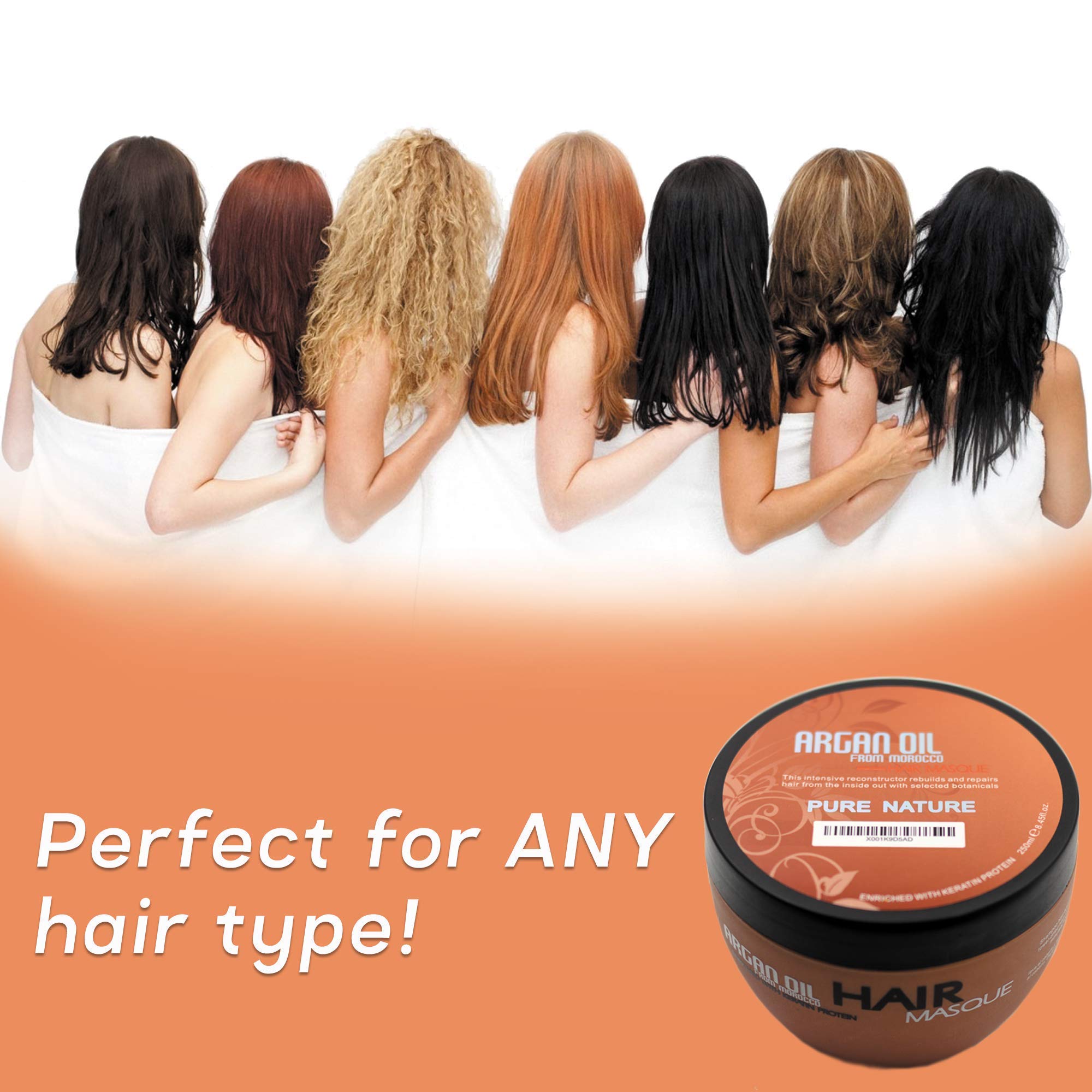 BINGO HAIR CARE Moroccan Argan Oil Shampoo, Conditioner and Hair Mask Set
