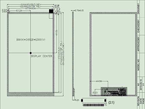 SANZAMELIN 8.0 inch TFT LCD 800 * 1280 Resolution LVDS Interface IPS LCD with capacitive Touch