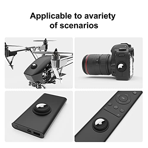 4 Pack Silicone AirTag Holder Case Compatible with Apple Airtag,Include 2pc AirTag Keychain & 2pc AirTag Adhesive Mount丨Lightweight, Anti-Scratch,for Luggage,Keys,Bike,Dog Collar etc