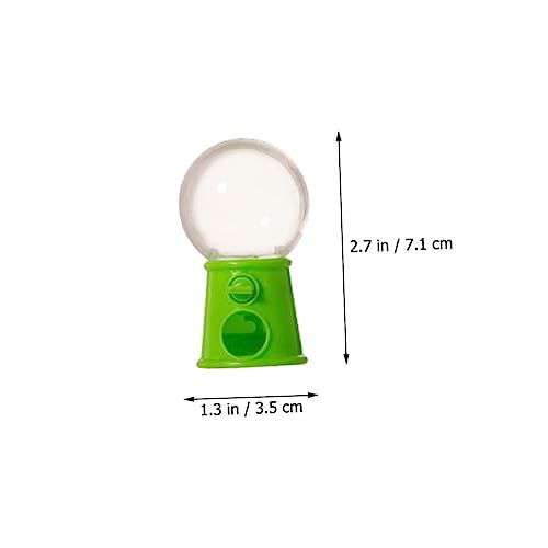 Abaodam 12 pcs Plasticcandy Party Bank Money Green Favor Rotatable Gift Kids Mini Candy Day Machine Bubble Dispenser Gum Light Desktop Playthings Catcher Gumballs Vending Golden
