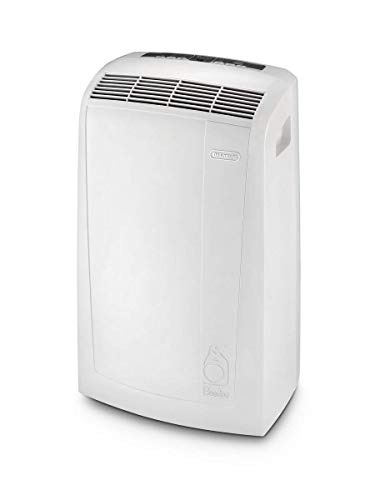 De'Longhi 3-in-1 Portable Air Conditioner, Dehumidifier & Fan + Remote Control & Wheels, 400 sq ft, Large Room, 6000 (DOE) / 10000 BTU (ASHRAE), White, PACN250GN (Renewed)