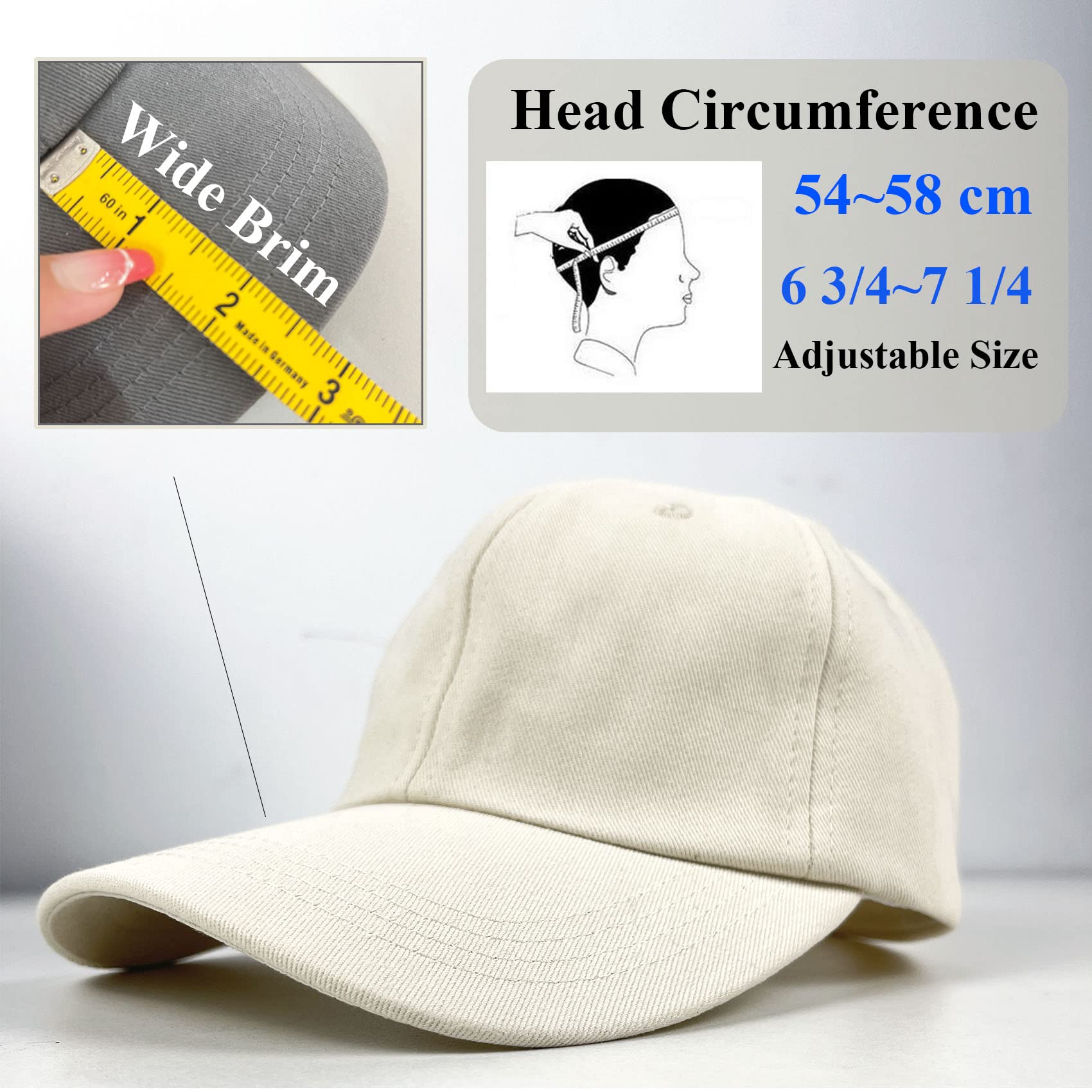 2 Pcs Baseball Cap Unisex Dad Hats Plain Blank Autumn Cotton Adjustable Classic (Green,Beige)