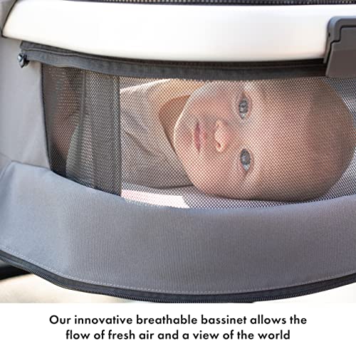 Joolz Day+ Stroller for Babies from Birth to Toddlers 6 Month+ (up to 50lbs) Complete Set: Cot & Seat (incl. Raincover) One-Hand Compact Fold - Reversible Parent Facing Stroller Seat - Gorgeous Grey