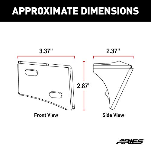 ARIES AR15800 Jeep Wrangler JK Windshield Light Brackets, LEDs Sold Separately, Black