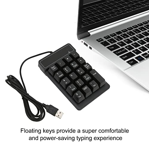 19 Keys Numeric Keypad, Mini USB Mechanical Numpad with Floating Keys, Gaming Keyboard, Portable Ergonomic Number Pad for Laptops, Computers