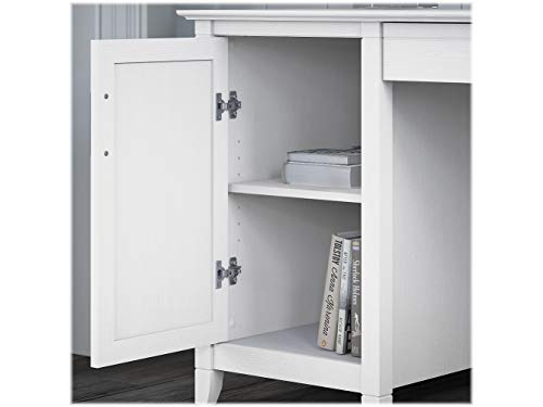 Bush Furniture Key West Computer Desk with Storage and 2 Drawer Mobile File Cabinet, 54W, Pure White Oak