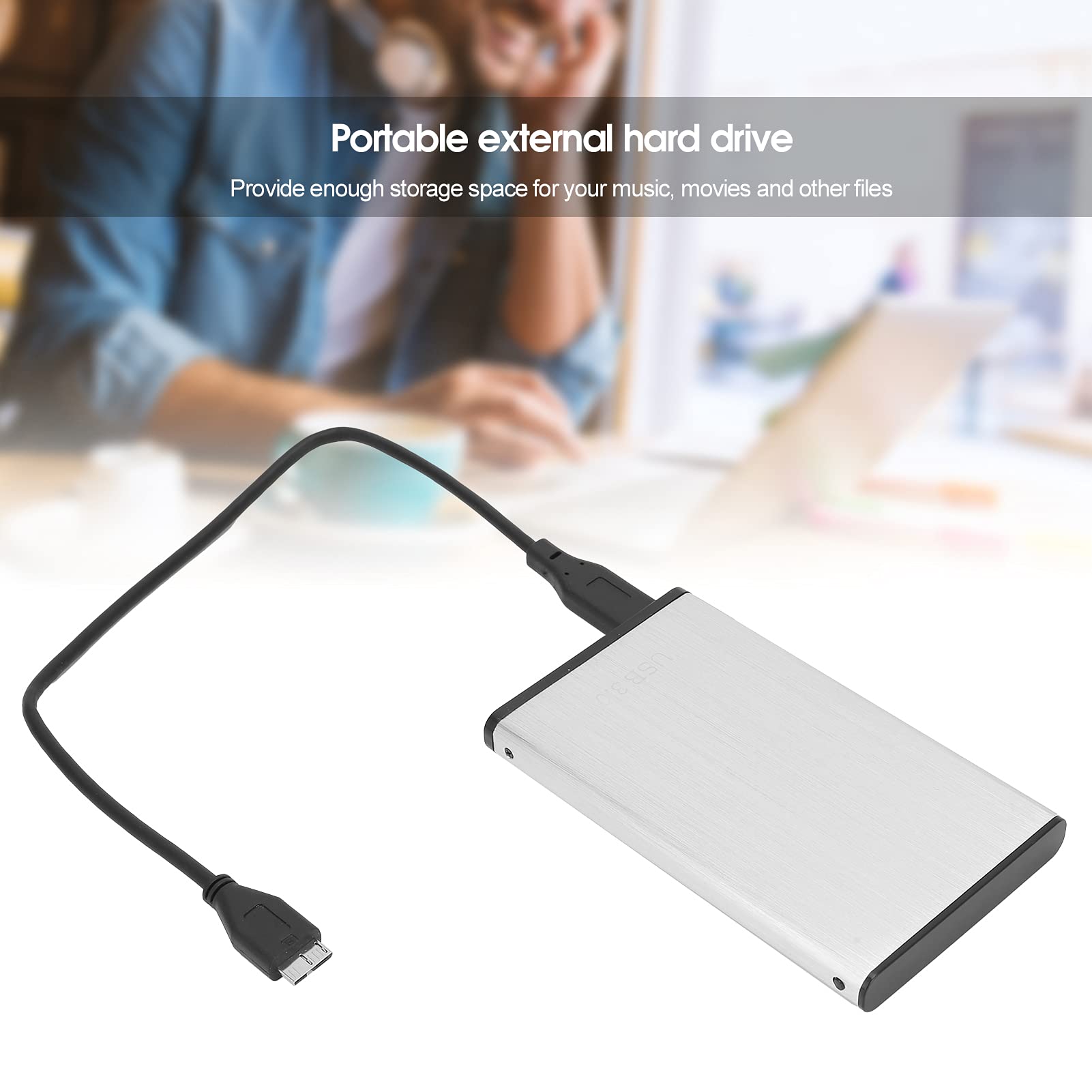 Garsentx External Hard Drives,USB3.0 2.5 inch SSD 80G/120G/160G/250G/320G/500G/1T/2T Portable PC Solid State Hard Disk Drive for Laptop,PC,Mac 10,OS,Windows 10/8/7/XP, 50-130M/S, Silver(120G)
